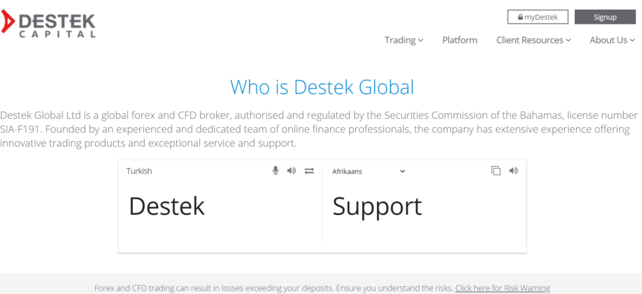 Destek Markets Review (2021) | ForexMag